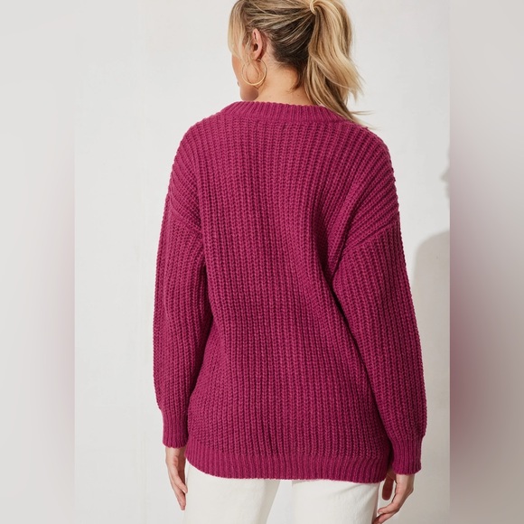 Sweaters | Fuchsia Knit Cardigan | Poshmark
